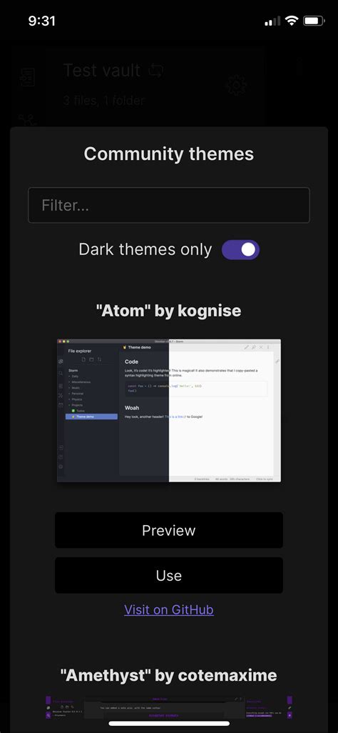 IOS Can T Exit Community Themes Page On IPhone Bug Graveyard Obsidian Forum