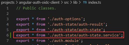 Would It Be Possible To Add The AuthStateService To The Package Json Export Issue