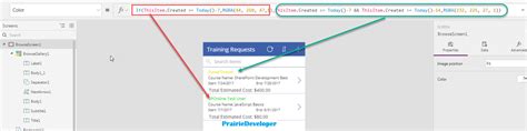 modifying the powerapps display styles based on field values