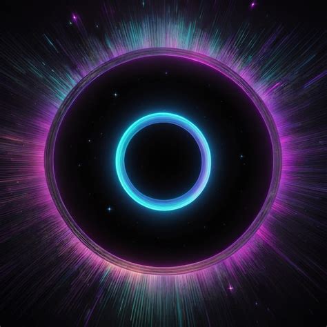 premium vector abstract neon circle vector illustration