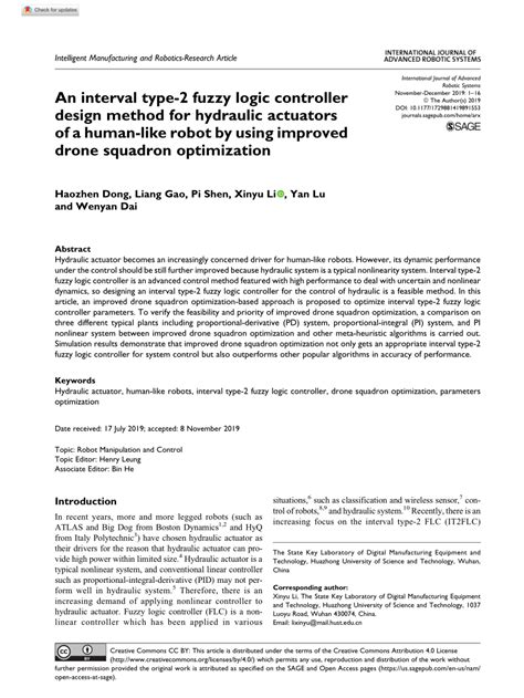 pdf an interval type 2 fuzzy logic controller design method for
