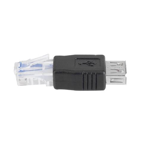 Pc Crystal Head Ethernet Rj Male To Usb Female Lan Network Cable Converter Adapter Router