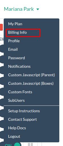 how do i update my billing information digioh help docs