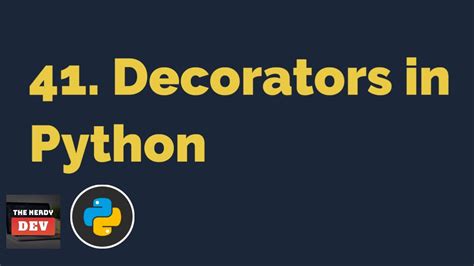 Decorators In Python Python Tutorials For Beginners Youtube