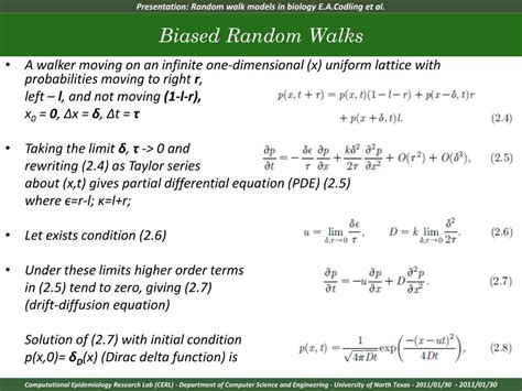 Ppt Presentation Random Walk Models In Biology Eacodling Et Al Powerpoint Presentation