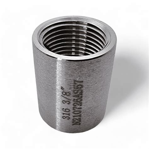 Luva Lisa Rosca Bsp Inox 316 38 Pol Inversa Brewshop