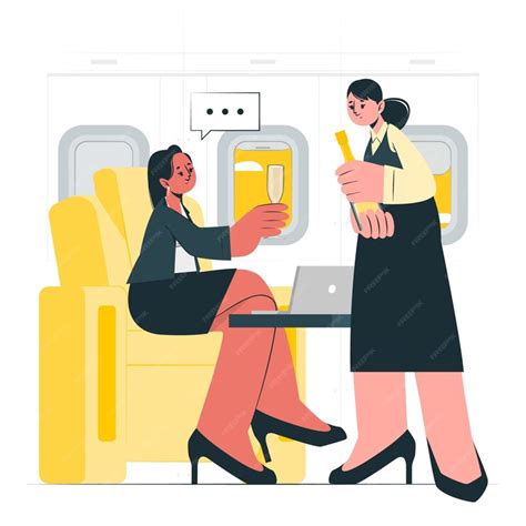 Free Vector First Class Concept Illustration