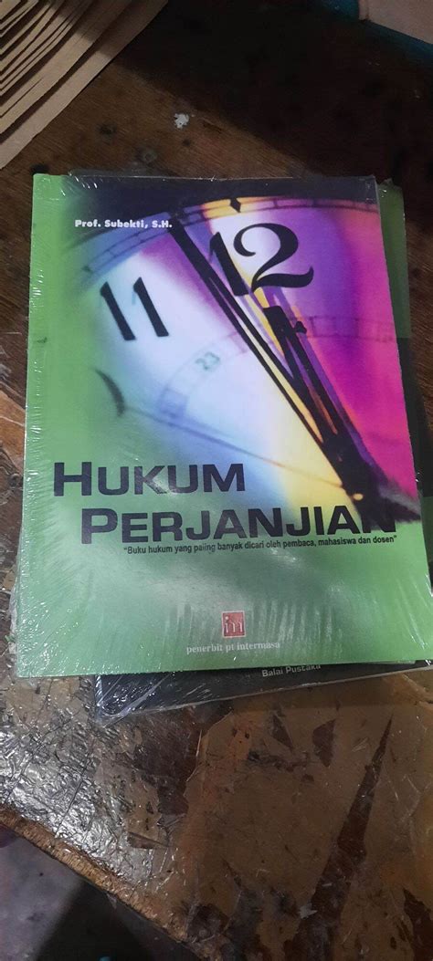 Hukum Perjanjian Prof Subekti Sh Lazada Indonesia
