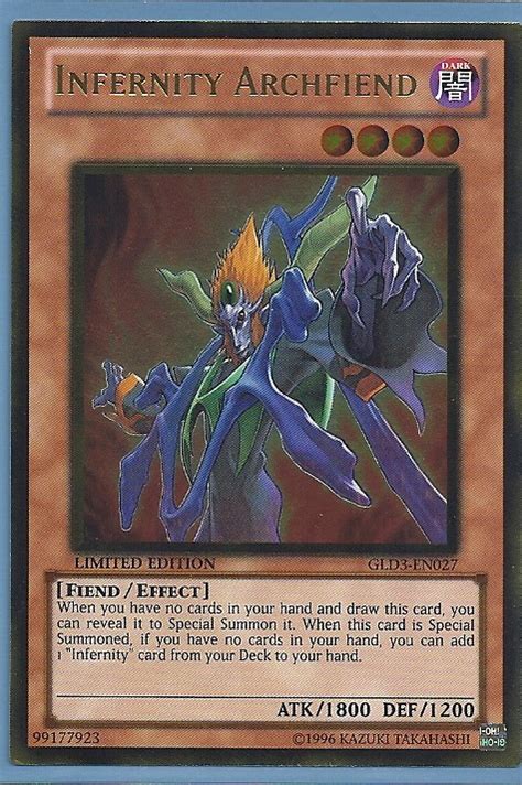 Gld3 En027 Infernity Archfiend Gold Rare Gold Series 3 Trading Card