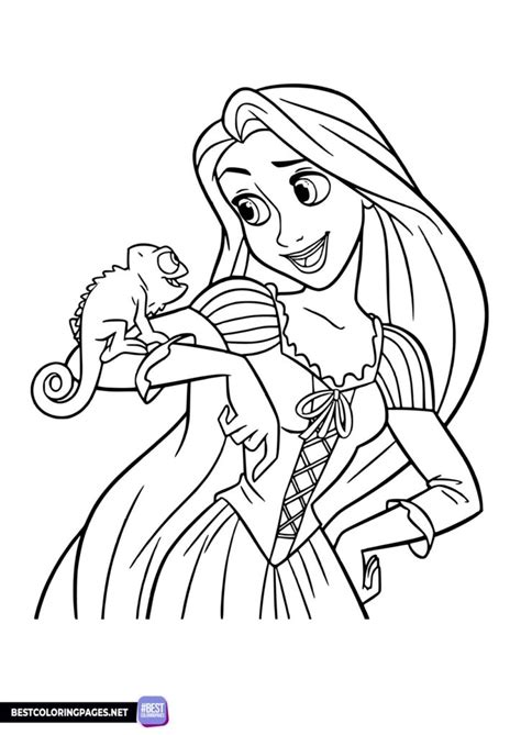 Princess Rapunzel Colorinag Book For Girls Free Printable Coloring Pages