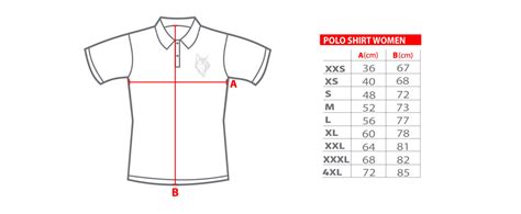 Polo Size Chart Vulfram