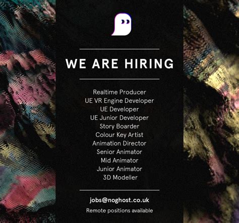 No Ghost On Linkedin Jobs Unrealengine Animation Virtualreality Vr