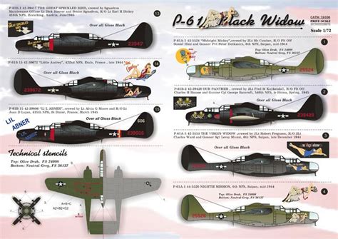 P 61 Black Widow 72 036 Black Widow Widow Vintage Aircraft