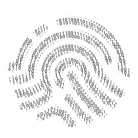 premium vector fingerprint binary code data access or verification