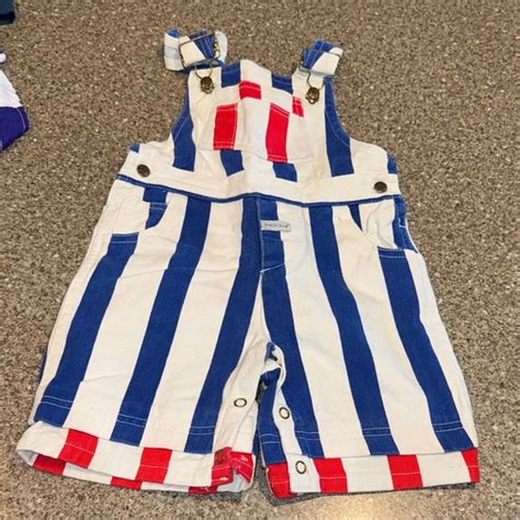 Bugle Boy Bottoms Vintage Bugle Boy Red White And Blue Overalls