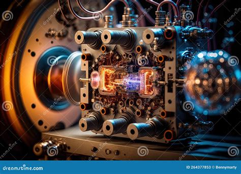 Laser Machine For Nuclear Fusion Stock Illustration Illustration Of