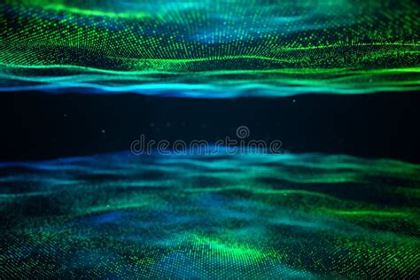 data technology abstract global network wave of particles stock