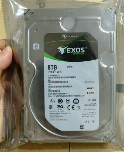 ST8000NM0075 8TB SAS Seagate Exos 1RM212 7E8 7.2K 12Gb/s 3.5" Hard ...