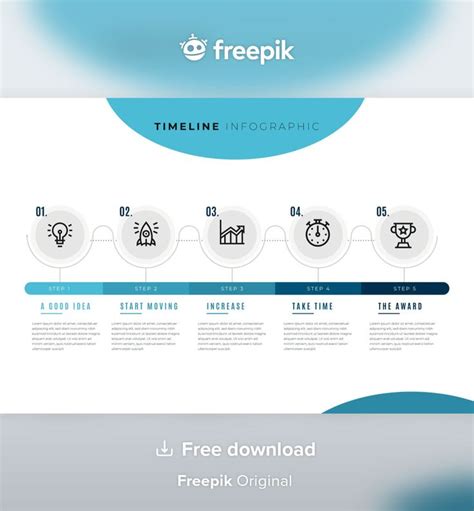원과 단계가있는 타임 라인 인포 그래픽 템플릿 무료 벡터 인포그래픽 템플릿 명함