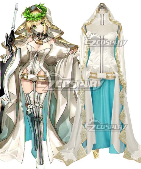 Fate Grand Order Nero Claudius Type Moon Racing Ver Red Saber Cosplay
