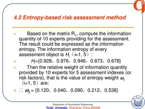 Ppt Application Of Entropy Based Measurement In Underground