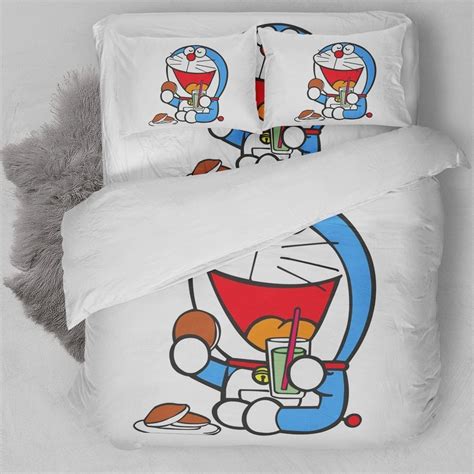 Order Doraemon Eating Cake Duvet Cover Bedding Set From Brightroomy Now