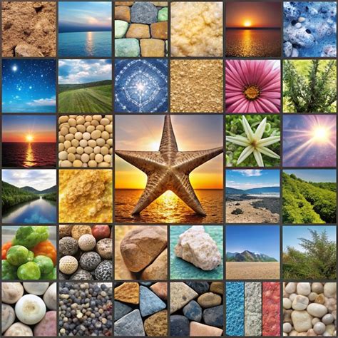 Stone And Star Form Collage Concept Vector Mosaic Grid Premium Ai