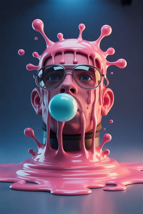 Melting Gum Papercraft Spy Fi Exploding Gumcraft Diorama Sculpture