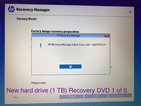 solved recovery process failed hp support community 6877811