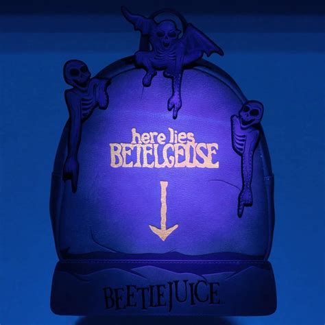 Beetlejuice Tombstone Glow In The Dark Mini Backpack Screamers Costumes