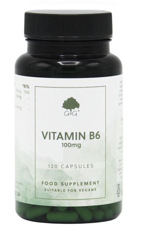 Gandg Vitamins Vitamin B6 100mg 120s Lauriston Laboratories