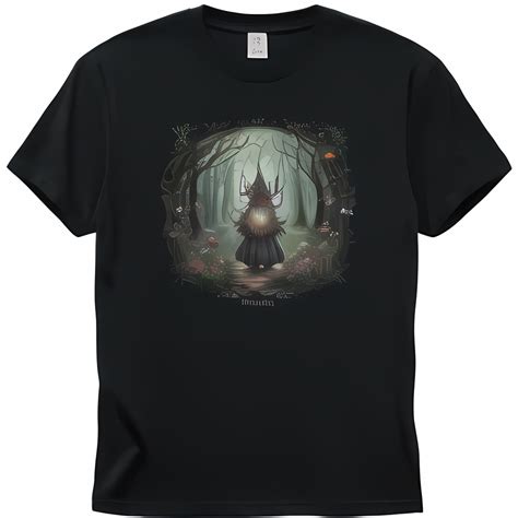 Black T Shirt Designs Elf And Fireflies Art By Kienan Lafferty Gothic