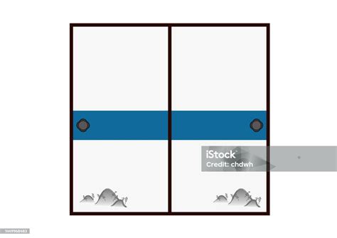 Fusuma Illustration Stock Illustration Download Image Now Architecture Backgrounds Bran