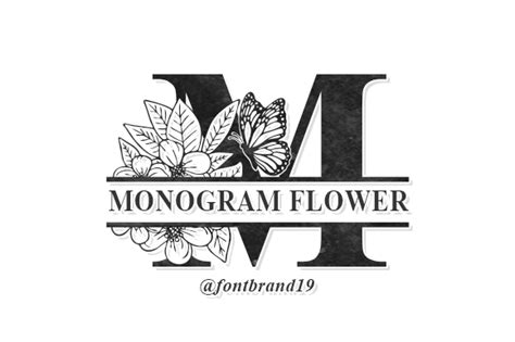 Split Monogram Flower Font Fonts Free Downloads