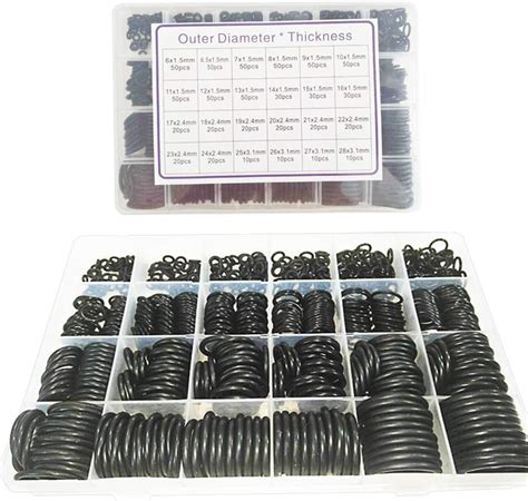 Nbr O Ring Kit Assortment Set 24 Sizes 740pcs Rubber Sealing Seal