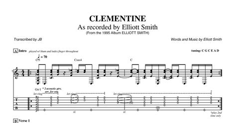 Elliottsmith Clementineguitarpdf Docdroid