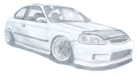 Hatchback Car Drawing At Christopher Sheldon Blog