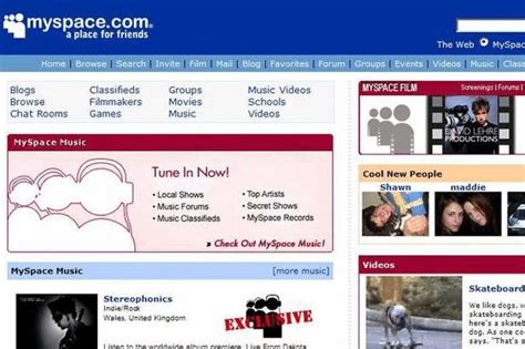 Myspace Myspace Project Home Overview Of The Goals And Methods Of