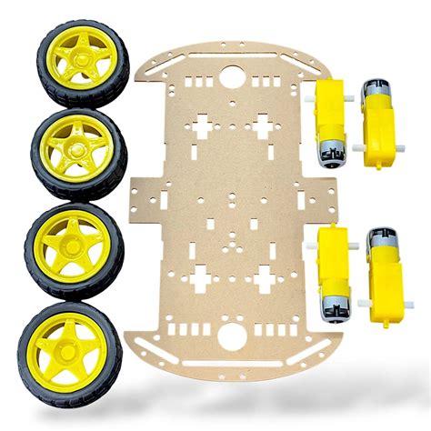 4wd Smart Robot Car Kit With Plastic Chassis Four Wheel Drive Roboti
