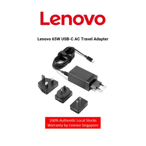 Lenovo 65W USB C AC Travel Adapter G0A6N065WW Lazada Singapore