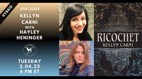 Richochet Book Launch Kellyn Carni In Conversation With Hayley