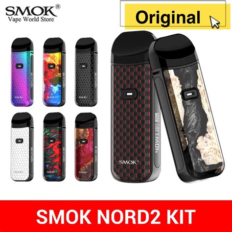 Original Smok Nord2 Kit Electronic Cigarette Vape Nord 2 Coil Rpm Pod
