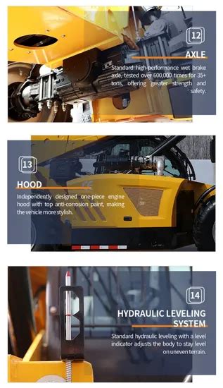 6tons Telehandler Forklift Diesel 4x4 Telescopic Handler For Material Handling 6 Ton 20m Boom