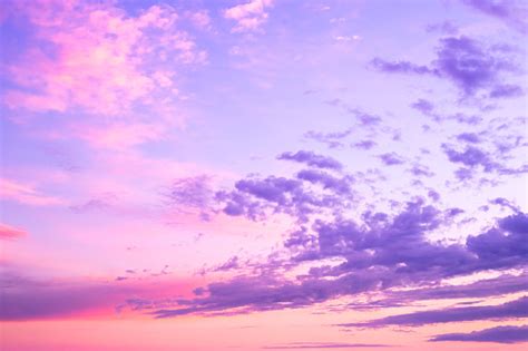 Sangat Peri Pink Langit Ungu Awan Evening Dusk Di Sunset Awan Alam Yang