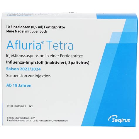 Afluria Tetra 20232024 Inj Suspf Sprokanüle 10x05 Ml Mit Dem E