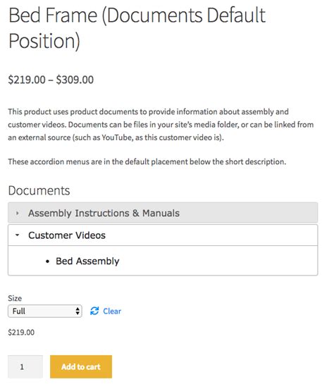 Woocommerce Product Documents