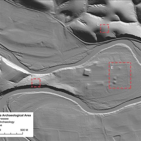 Digital Elevation Model Of The Mound Bottom Site Area Identifying