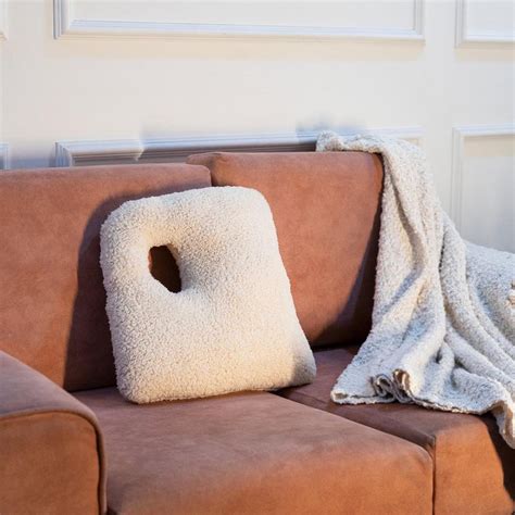 Buy Muun Home Textured Halo White Cushion Online