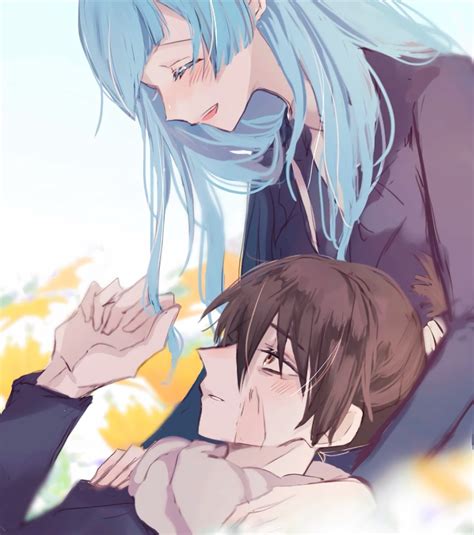 Safebooru 0404m 1boy 1girl Black Jacket Black Necktie Black Suit Blue