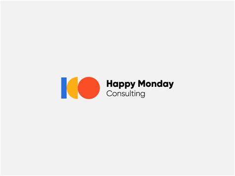 Happy Monday Consulting Logo Design Colorful Learning Logo Long Word